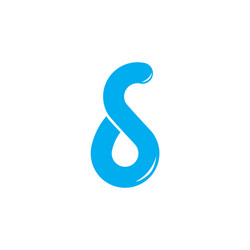 Letter ds 3d curve overlap logo Royalty Free Vector Image