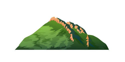 Cartoon mountains ridges nature landscape Vector Image