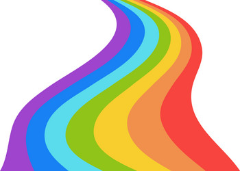 Rainbow graphic design template isolated Vector Image