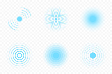 Sonar wave and echo sounding symbol sonic Vector Image