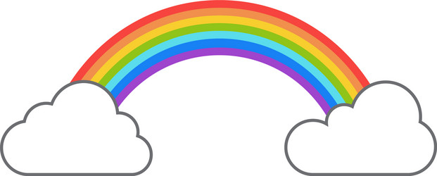 Realistic rainbow Royalty Free Vector Image - VectorStock
