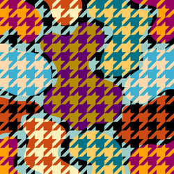 Classic hounds-tooth pattern in a patchwork Vector Image