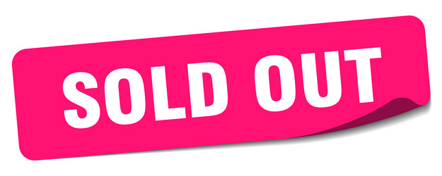Sold out sticker label Royalty Free Vector Image