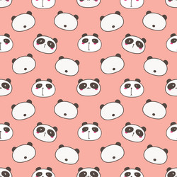 Cute panda pattern background Royalty Free Vector Image