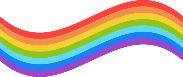 Simple 7-color rainbow element on white Royalty Free Vector