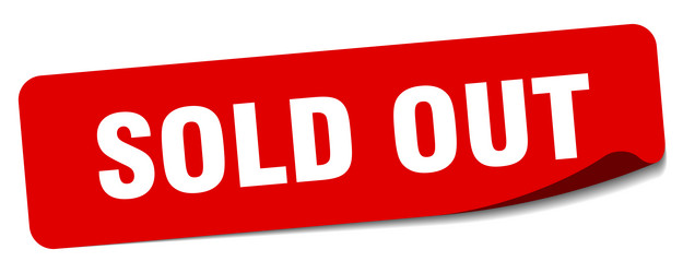 Sold out sticker label Royalty Free Vector Image
