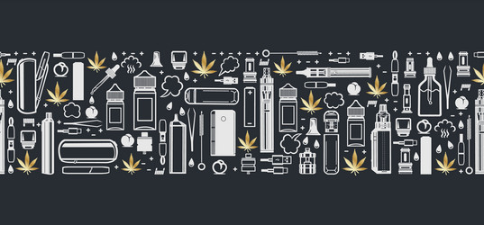 Vaping circle frame eps 10 Royalty Free Vector Image