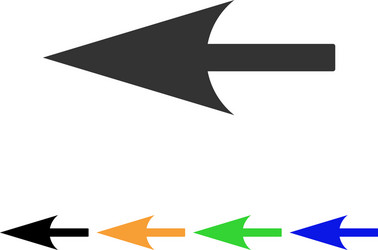 Sharp left arrow rounded icon Royalty Free Vector Image