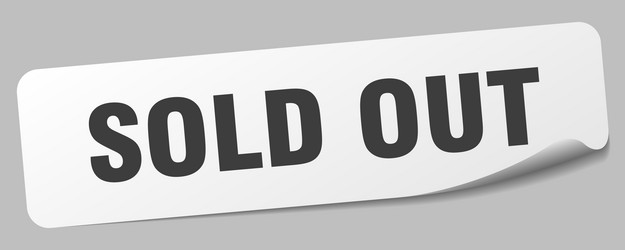 Sold out sticker label Royalty Free Vector Image