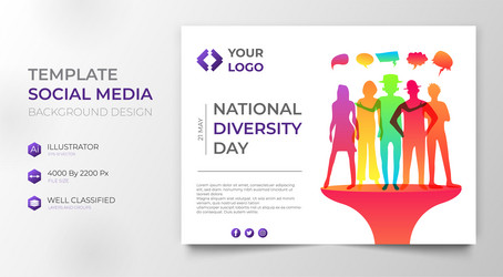 Diversity template 3 Royalty Free Vector Image