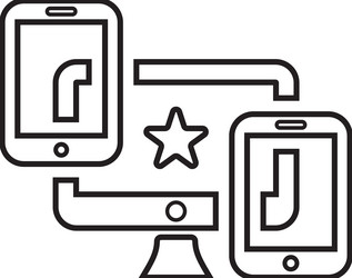 Responsive design icon simple editable graphics Vector Image