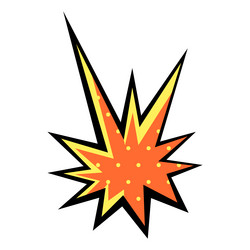 Comic explosion cartoon pop art Royalty Free Vector Image
