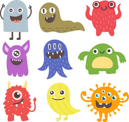 Cute monsters set Royalty Free Vector Image - VectorStock