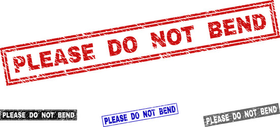 Do not bend rubber stamp Royalty Free Vector Image