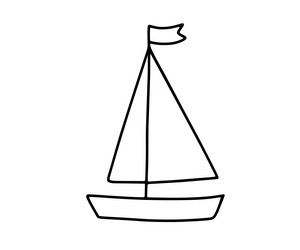 Simple Sailboat Drawing