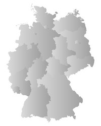 State location within germany 3d map Royalty Free Vector