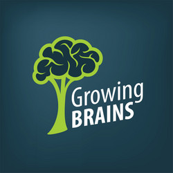 Mind intelligence concept brain work process Vector Image