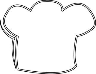 Isolated toque outline Royalty Free Vector Image