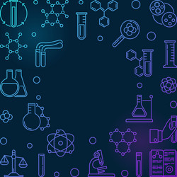 Colorful vertical frame with chemistry Royalty Free Vector