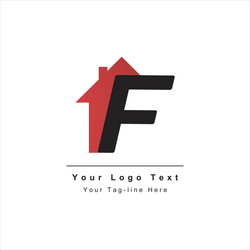 Letter f design real estate logo icon symbol Vector Image