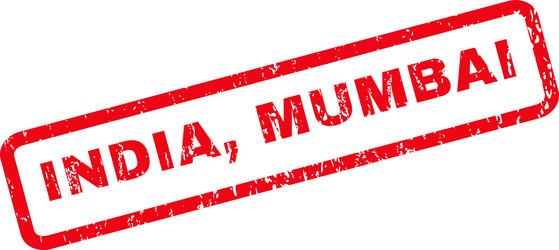 India mumbai rubber stamp Royalty Free Vector Image