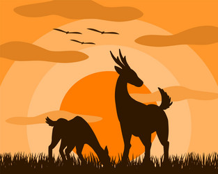 Deer Eating Grass Vector Images (27)