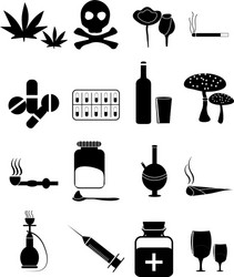 Drug addiction infographic set Royalty Free Vector Image