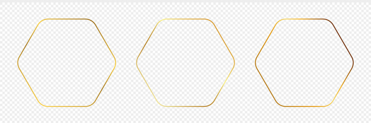 Neon hexagon frame with shining effects Royalty Free Vector