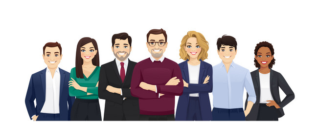 Multiethnic business team set Royalty Free Vector Image