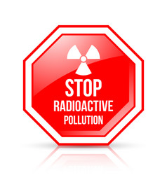Pollution warning sign radioactive contamination Vector Image