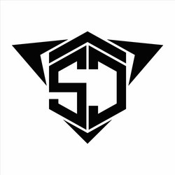 Sc logo monogram with shield around crown shape Vector Image