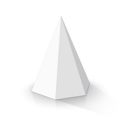 White square pyramid Royalty Free Vector Image
