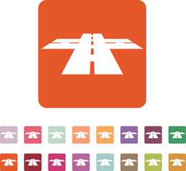 Crossroads icon crossway and crossing Royalty Free Vector