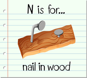 Flashcard letter n is for nap Royalty Free Vector Image