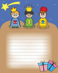 Letter to the three kings Royalty Free Vector Image