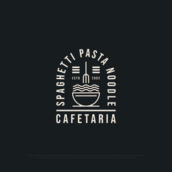 Italian pasta shop logo design inspiration Vector Image