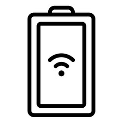 Battery smart charging single isolated icon Vector Image