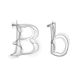 Smoke font letter b Royalty Free Vector Image - VectorStock