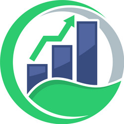 Leaf finance logo design Royalty Free Vector Image