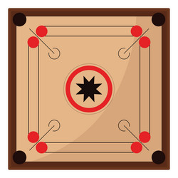 Carrom board on a white background Royalty Free Vector Image