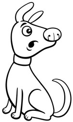 Square dog cartoon Royalty Free Vector Image - VectorStock