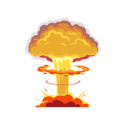 Nuclear explosion cartoon Royalty Free Vector Image