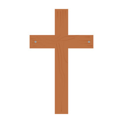 Isolated catholic church cross symbol Royalty Free Vector