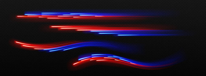 Car light speed motion effect at night Royalty Free Vector