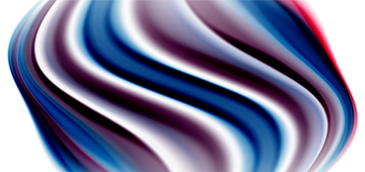 Abstract silk smooth lines on black multicolored Vector Image