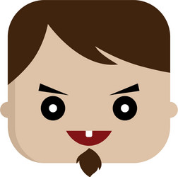 Square Shape Funny Expression Cartoon Head Vector Images (71)