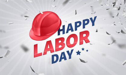 Stock happy labor day text Royalty Free Vector Image