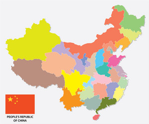 Colorful administrative and political map Vector Image