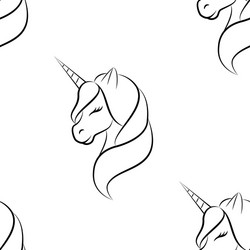 Unicorn black Royalty Free Vector Image - VectorStock
