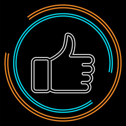 Approved sign - hand thumb up icon Royalty Free Vector Image